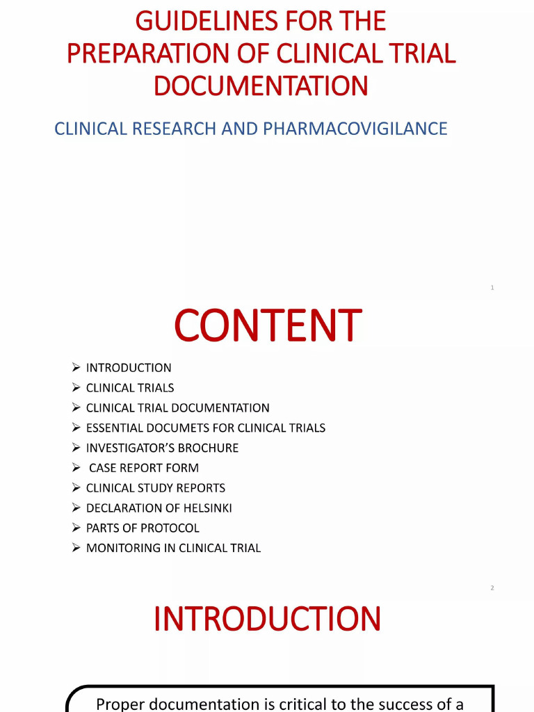 Clinical trial documentation 2 | PDF