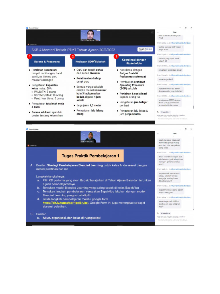 Tugas 1 Dan 2 Webinar Ruang Kelas | PDF