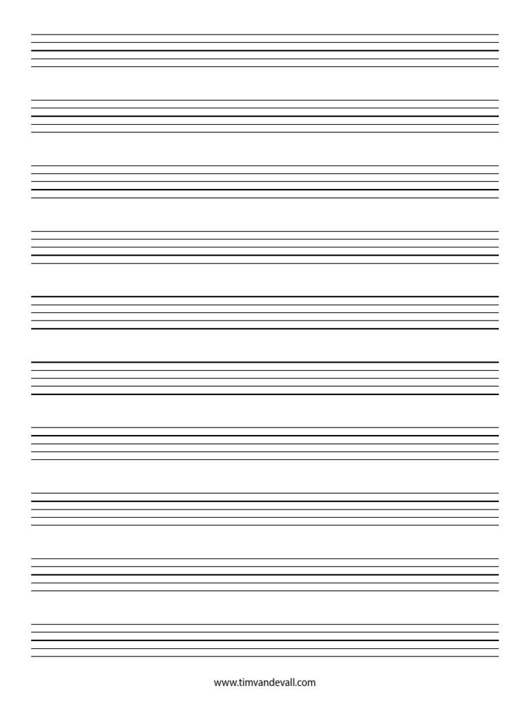 Blank Staff Paper 10 Stave | PDF