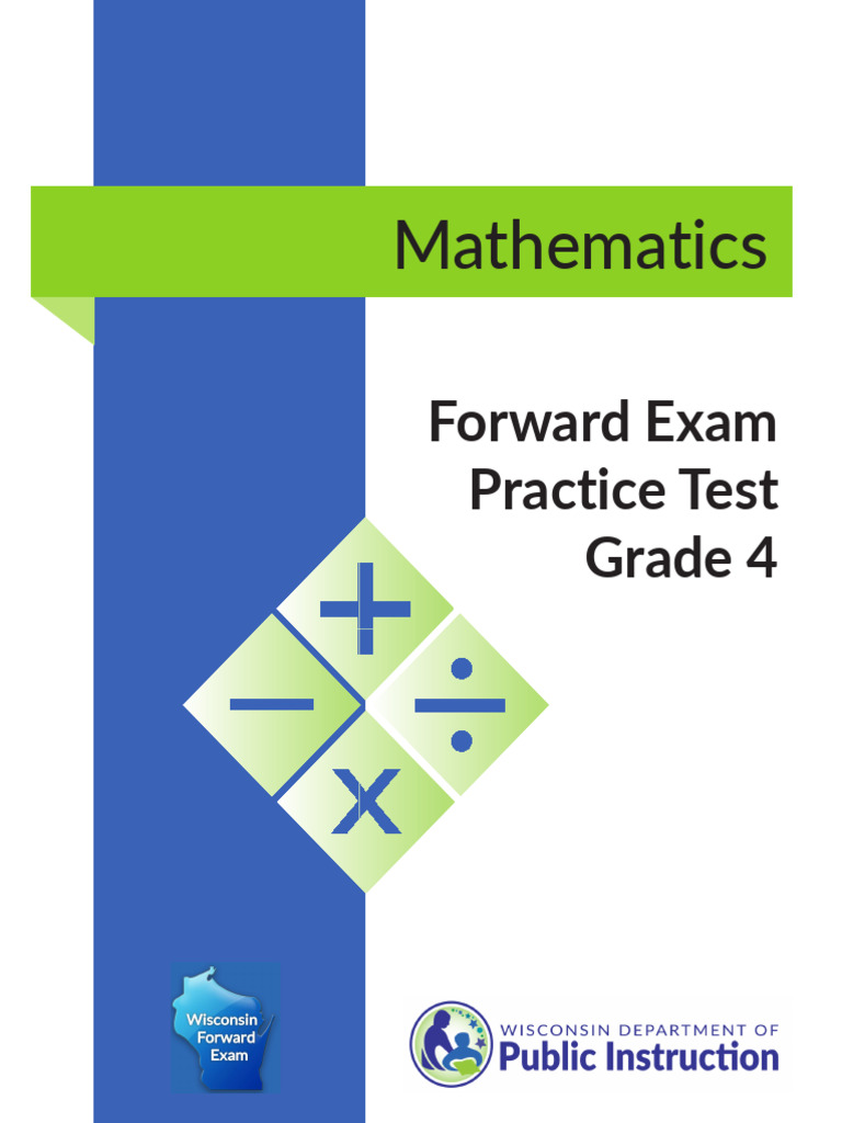 Forward Math Practice Test Grade 4 | PDF | Numbers | Multiplication