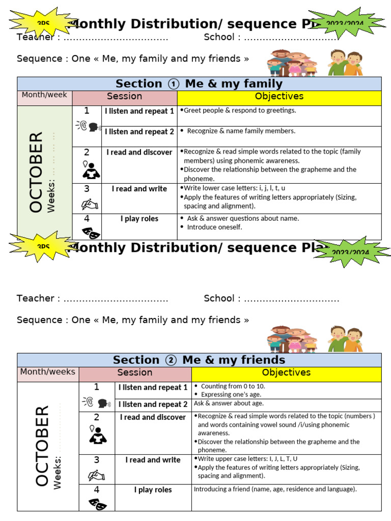 Monthly Distribution Oct 3 Ps | PDF | Phoneme | Linguistics