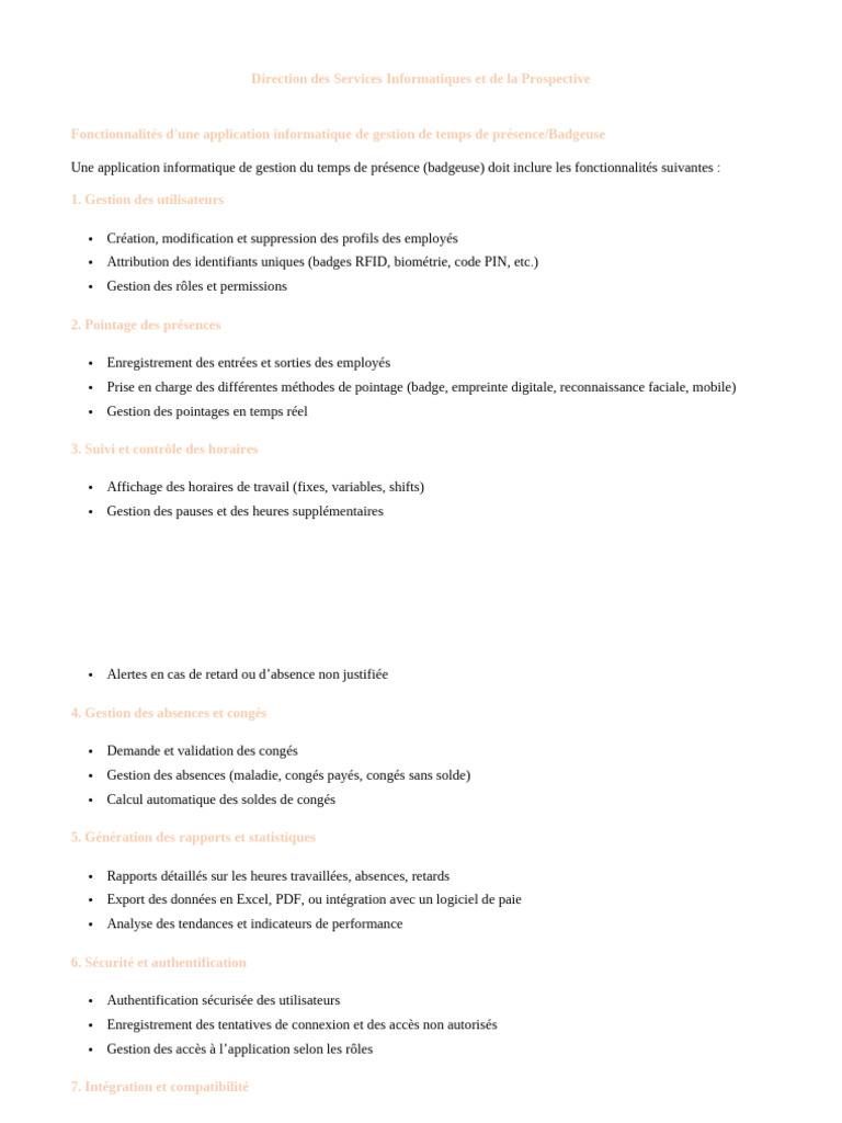 Gestion des Présences et Pointages | PDF | Radio-identification ...