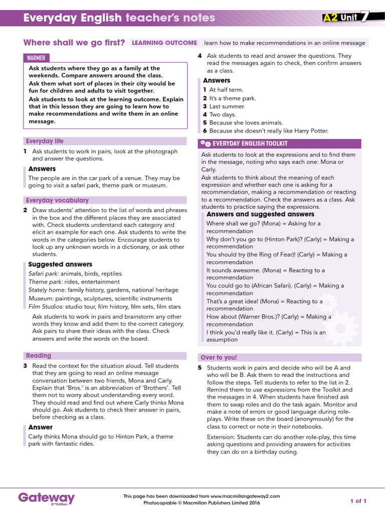 Making Recommendations in English | PDF | English Language | Human ...