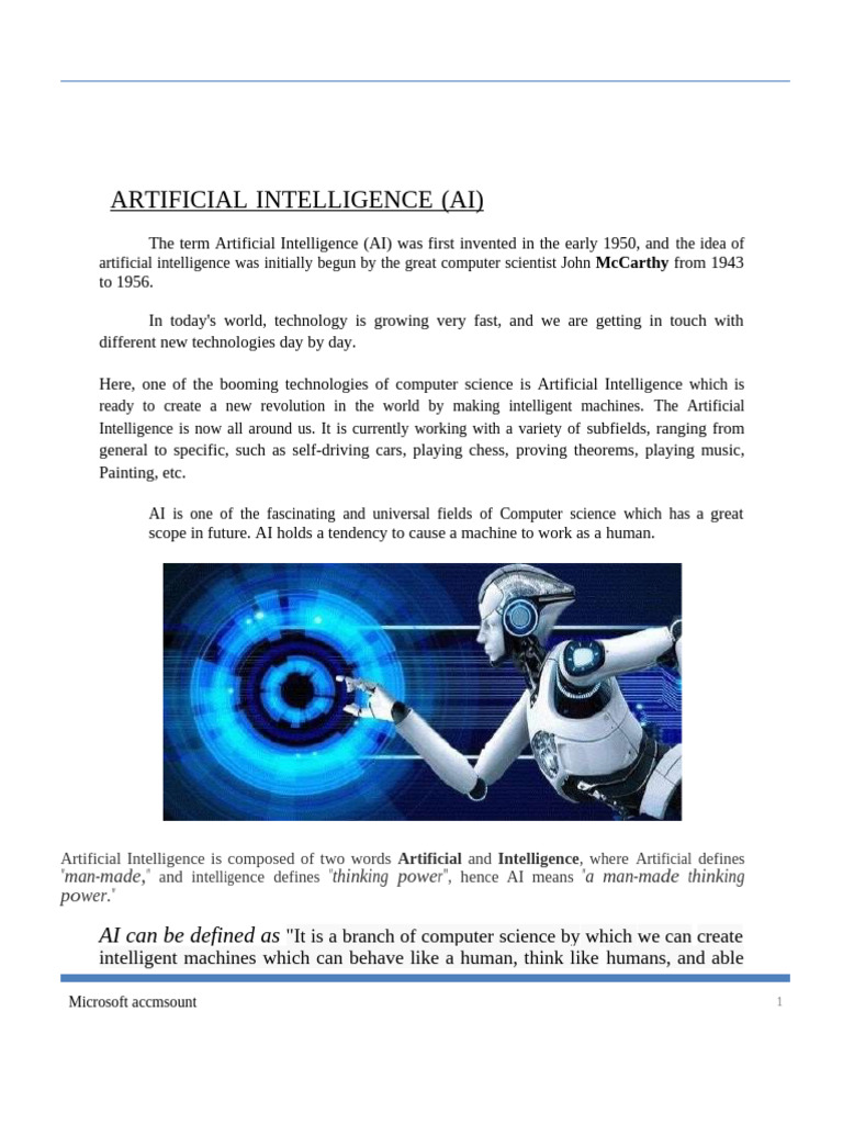 Understanding Artificial Intelligence Basics | PDF | Machine Learning ...