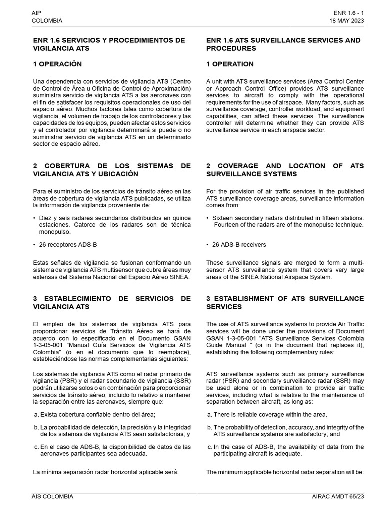 ENR 1.6 | PDF | Radar | Seguridad de transporte