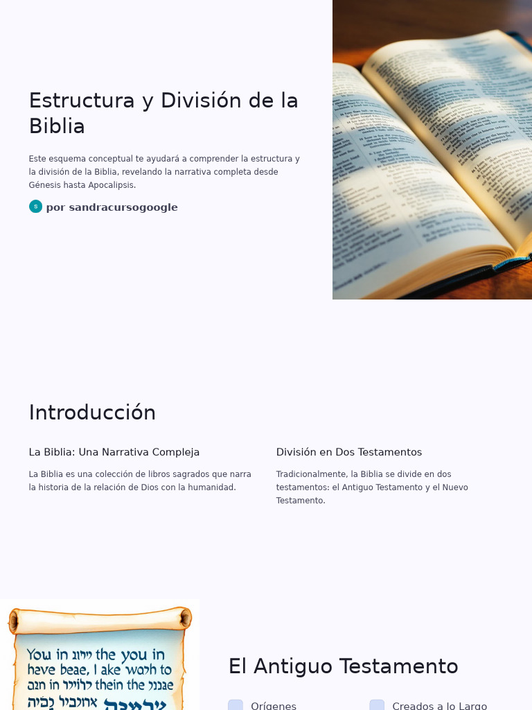 Estructura y División de la Biblia | PDF | Biblia | Libro del Génesis