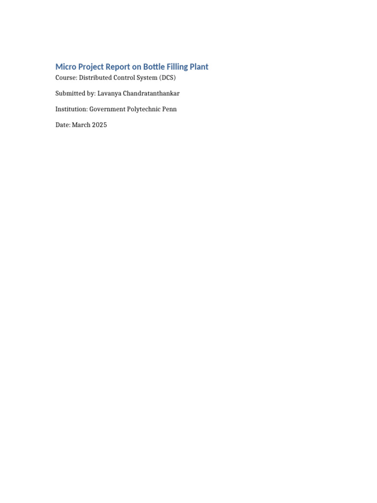 Automated HMI for Bottle Filling Plant | PDF | Automation | Computing