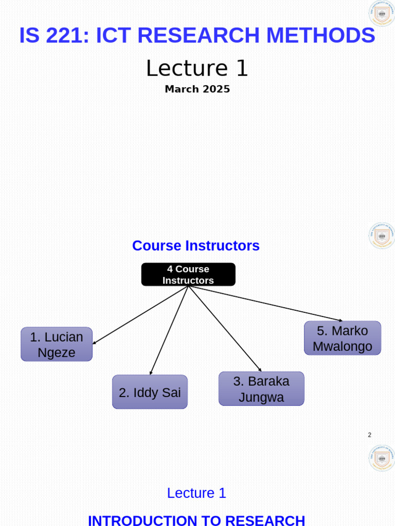 Is 221 ICT Research Methods - Lecture 1 | PDF | Case Study | Electronic ...