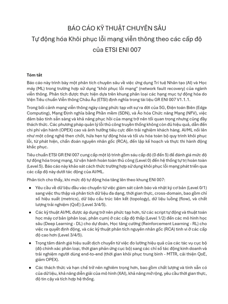 Báo Cáo K THU T Chuyên Sâu T NG Hóa Khôi PH CL Im NG VI N Thông Theo Các C P C A Etsi Eni 007 | PDF