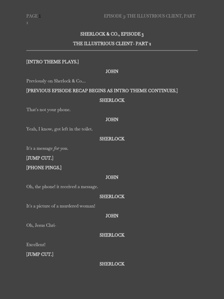 S&co Ep3 Illu2 Transcript | PDF | Literary Archetypes | Detective Fiction