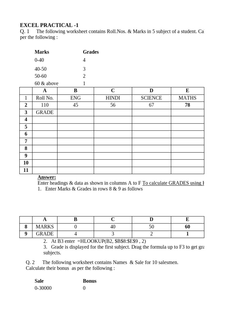 Sem Vi Excel Practical Document - 53805 | PDF | Chart