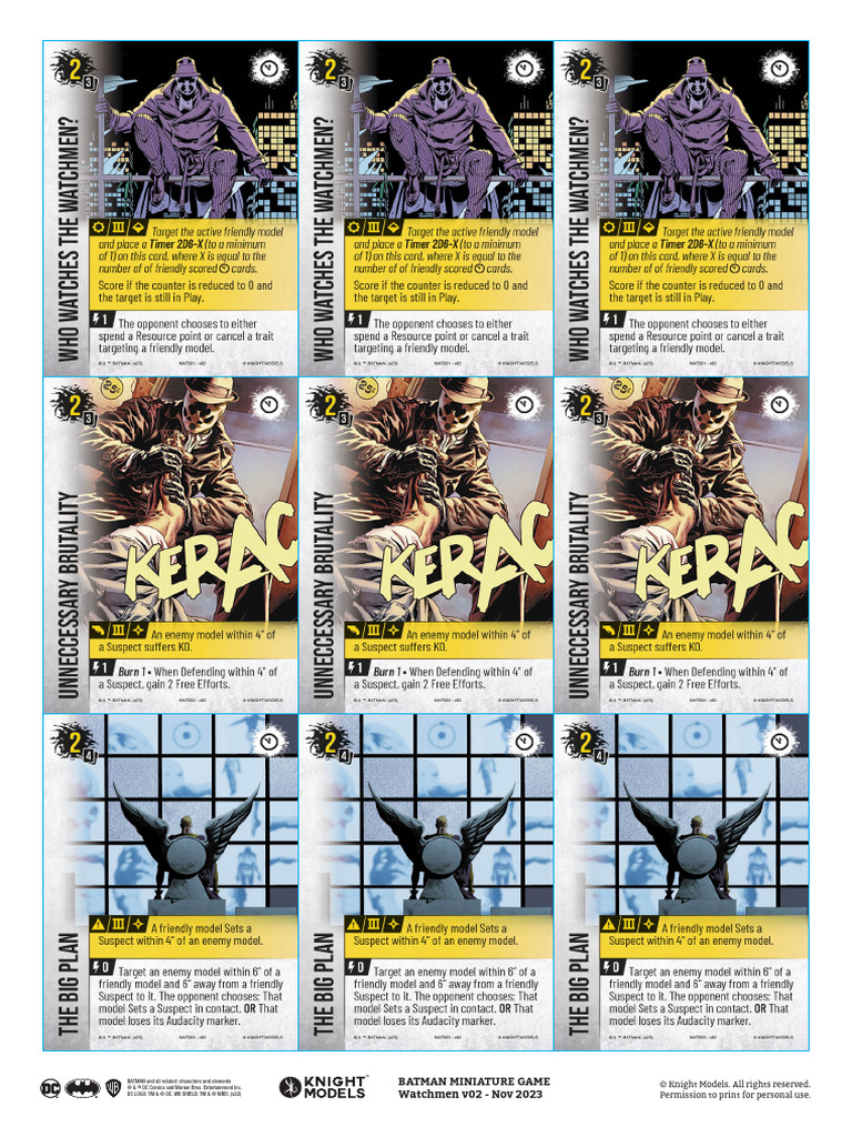 Watchmen Miniature Game Guide | PDF