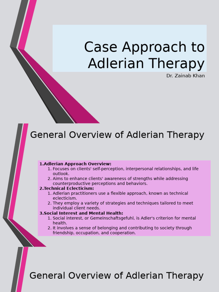 Case Approach To Adlerian Therapy | PDF | Psychotherapy | Social Psychology