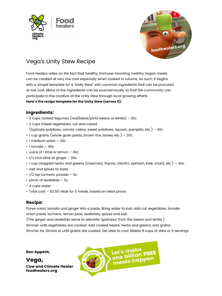 Unity Stew Recipe | PDF