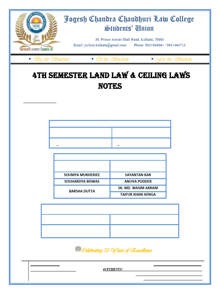 Paper-V Land Law and Ceiling Law | PDF
