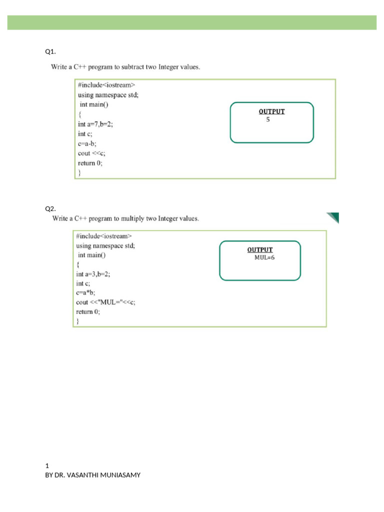 Introduction to Computer Programming Lab Manual | PDF