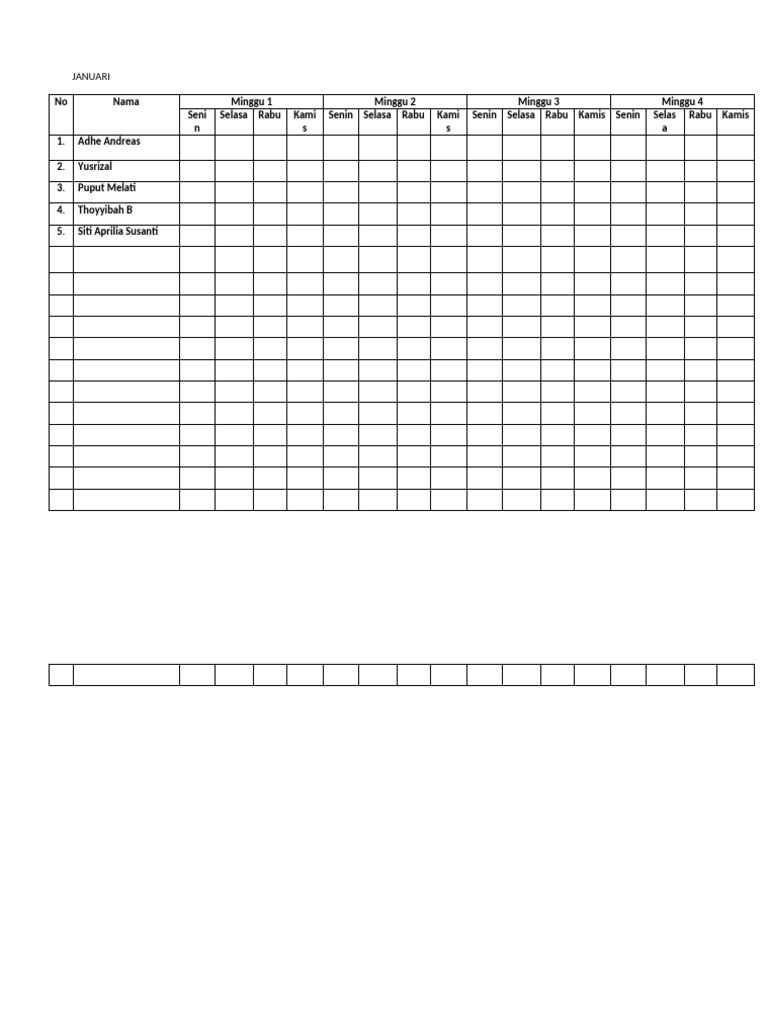 Absen Magang | PDF