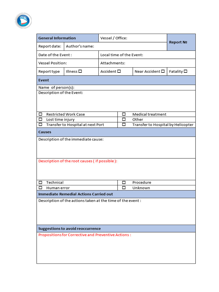 Incident Report (Sample) | PDF