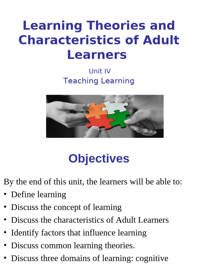 Adult Learning Theories Overview | PDF | Classical Conditioning | Learning