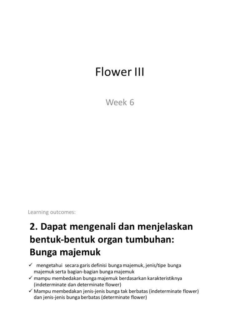 Minggu 06 Bunga II RIM | PDF