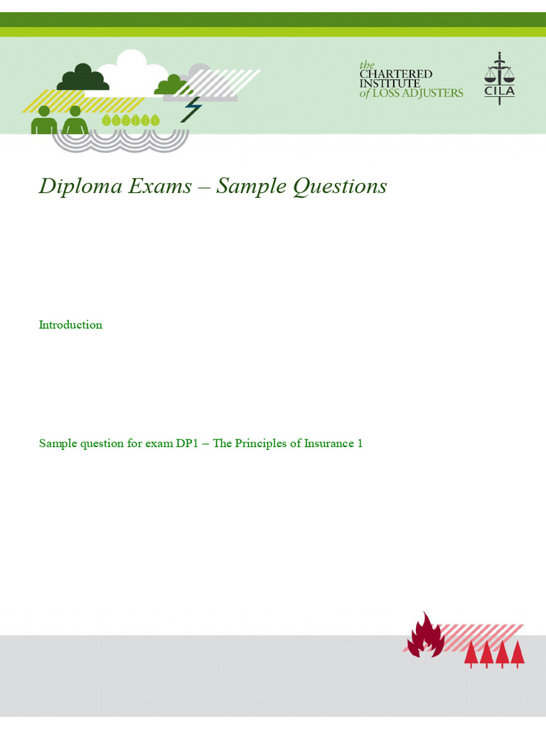 CILA Diploma Sample Questions FEB21 1 | PDF | Insurance | Common Law