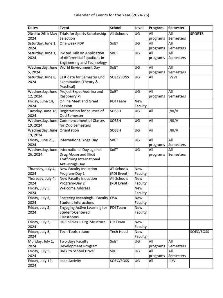 CMR University Academic Calender 24-25 | PDF | Academic Term | Academia