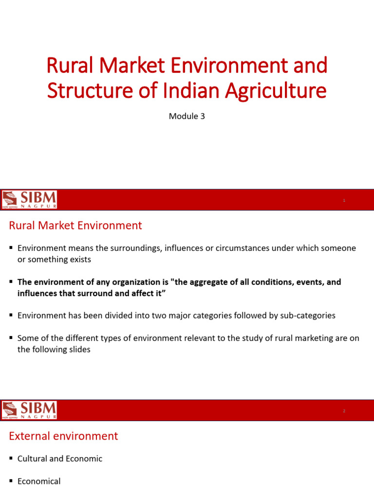 Rural Market Environment | PDF | Market (Economics) | Behavior