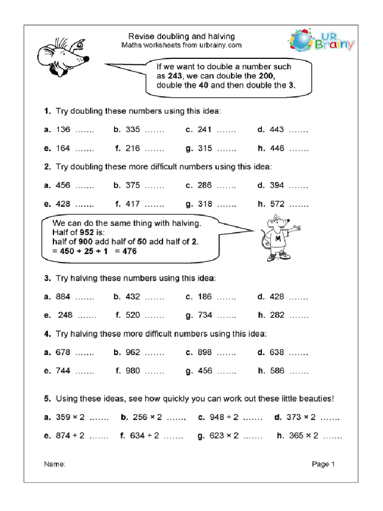 Doubling and Halving PDF | PDF