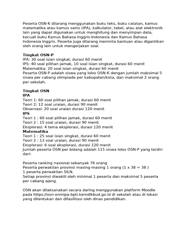 Peserta OSN | PDF