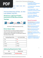 CCNA1 v7.0 - ITN Practice PT Skills Assessment (PTSA) Answers | PDF | I Pv6 | Ip Address