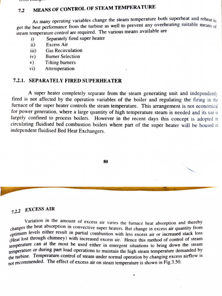 Steam Temperature Control Methods | PDF | Boiler | Steam