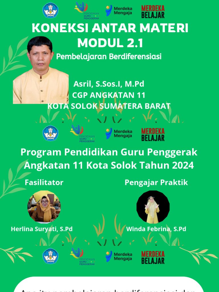 KONEKSI ANTAR MATERI MODUL 2.1 ASRIL | PDF