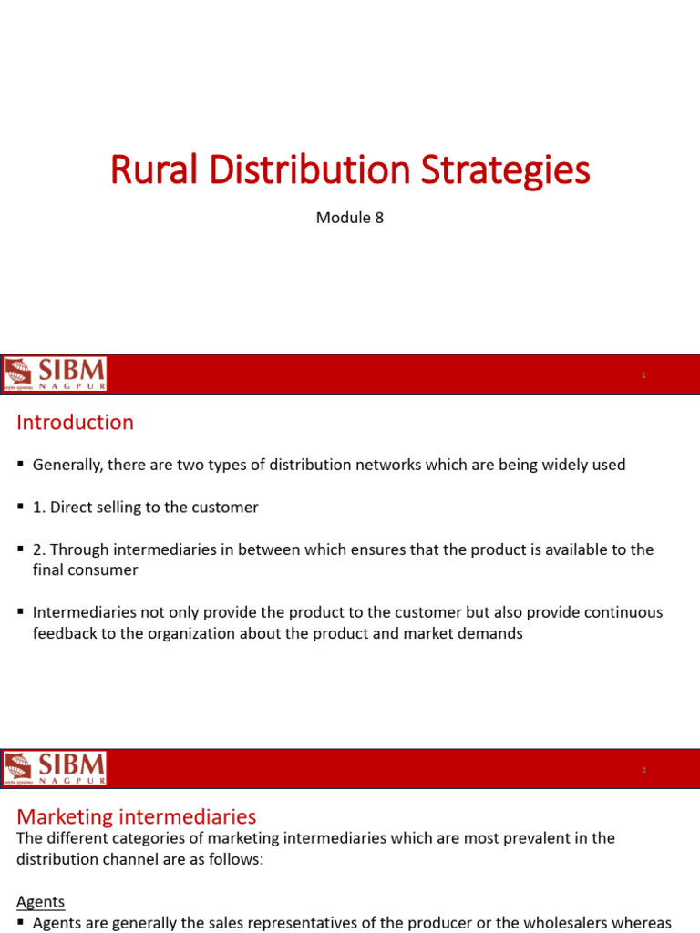 Rural Distribution Strategies | PDF | Retail | Marketing