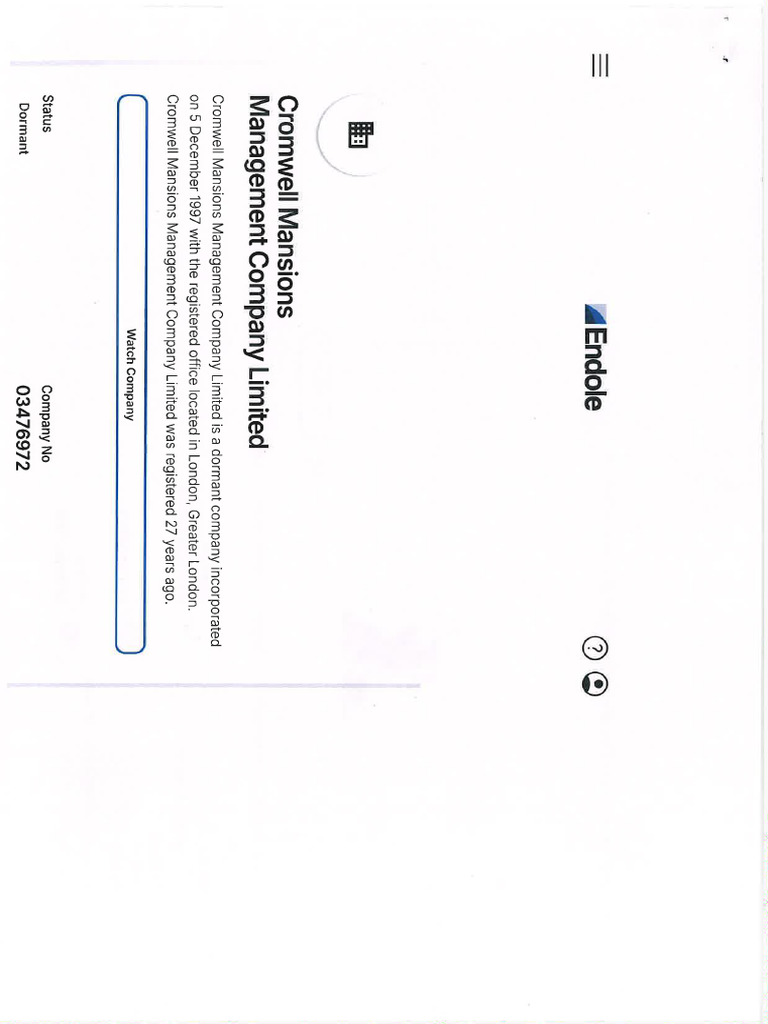 65 Cromwell Avenue - Cromwell Management Company Specific Information | PDF