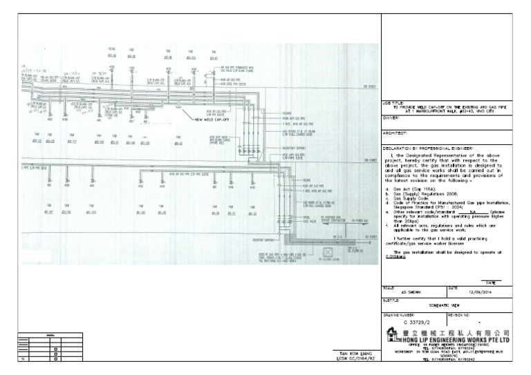 Gas Pipe Schematic (Capping of #02-43) | PDF