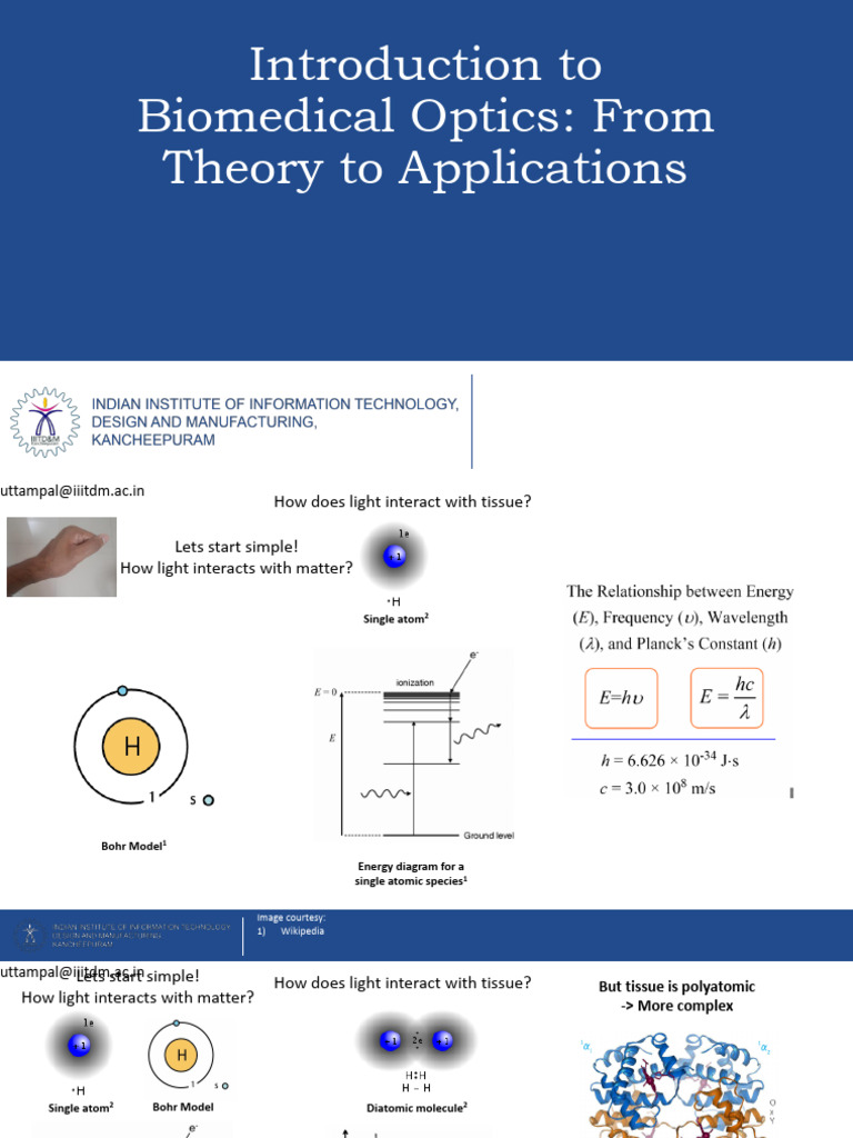 L2.2 Tissue Optics Spectros | PDF | Scattering | Physics
