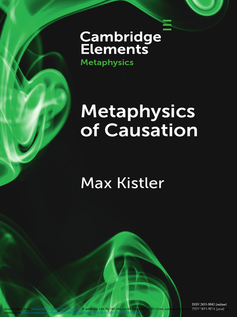 Metaphysics of Causation | PDF | Causality | Argument