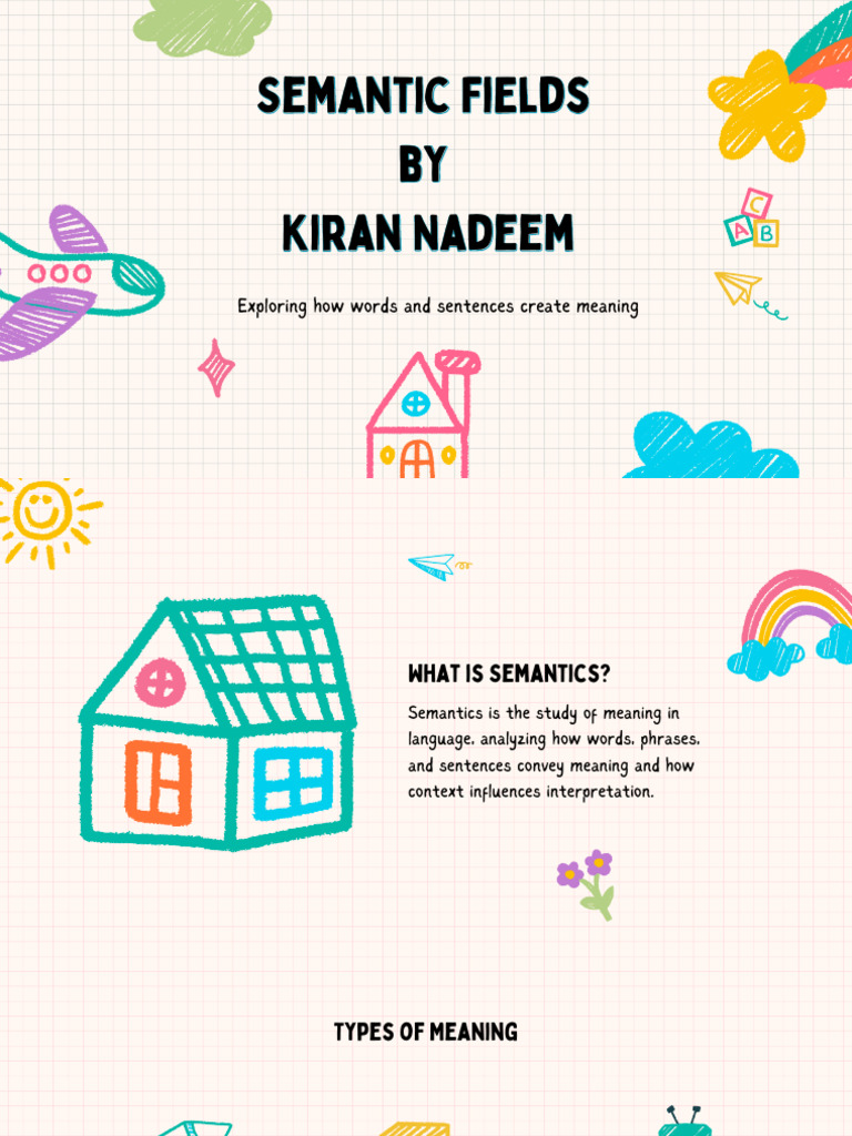 Semantics Education Presentation in Cute Colorful Doodle Style ...