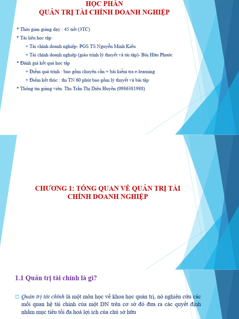 CHƯƠNG 1-TỔNG QUAN VỀ QTTC | PDF