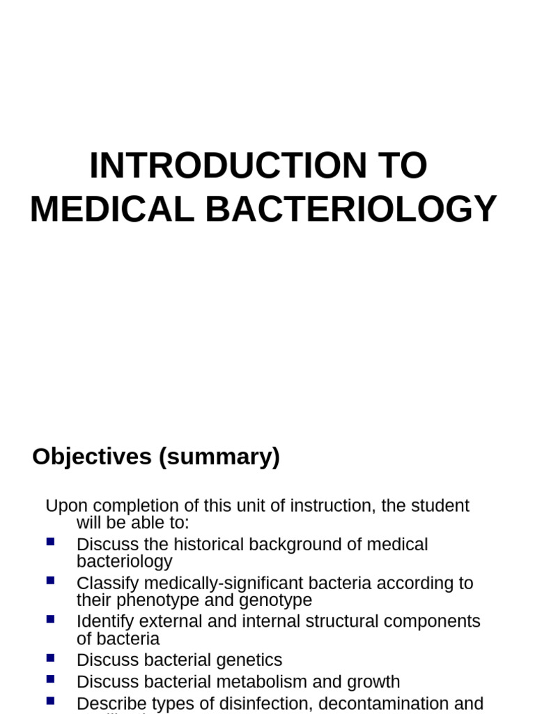 Chapter I Introduction | PDF | Microorganism | Bacteria