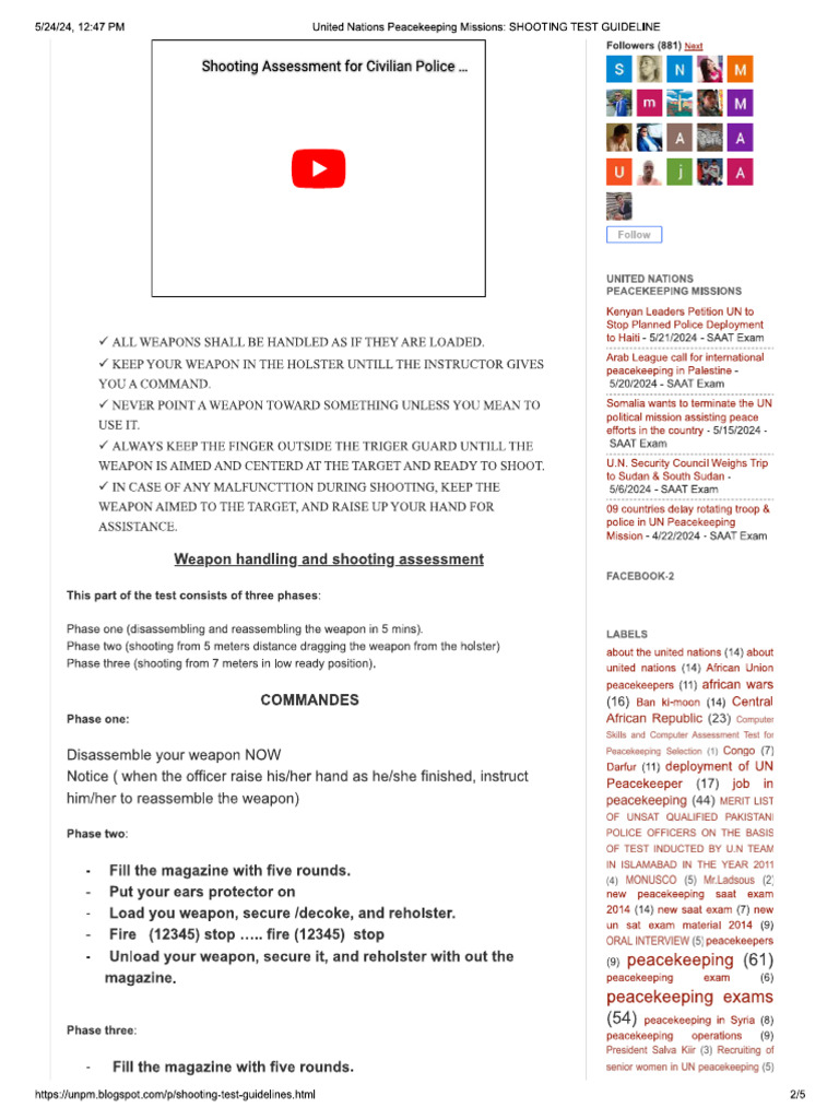 Shooting Guideline | PDF