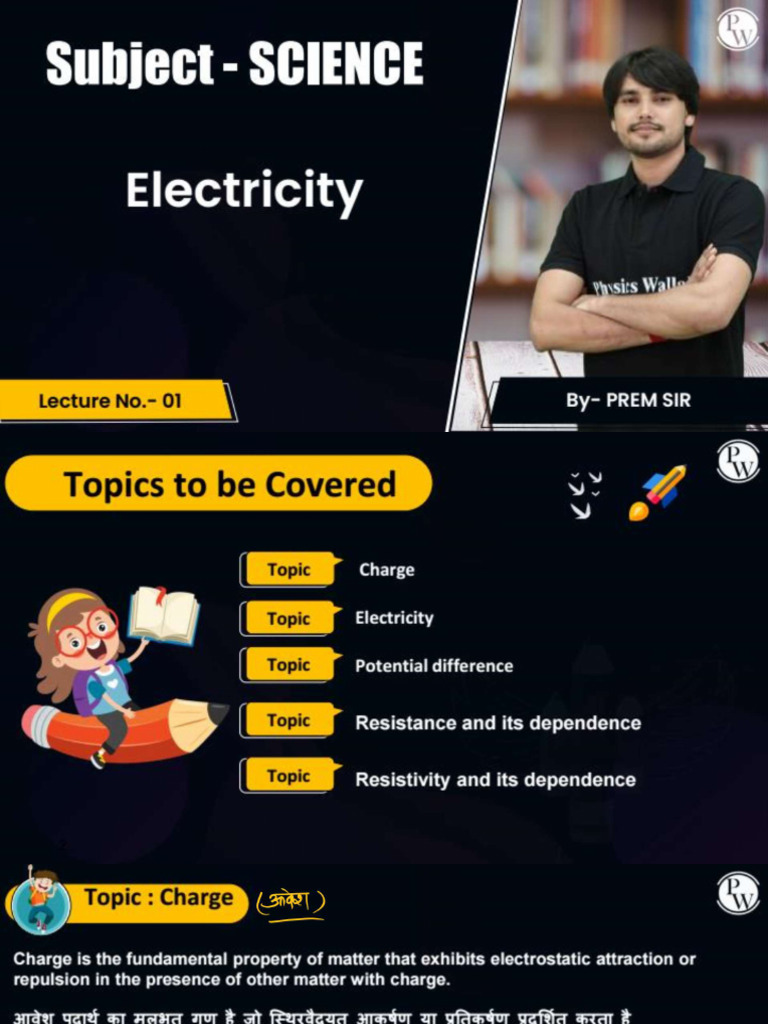 Electricity 01 - Class Notes | PDF