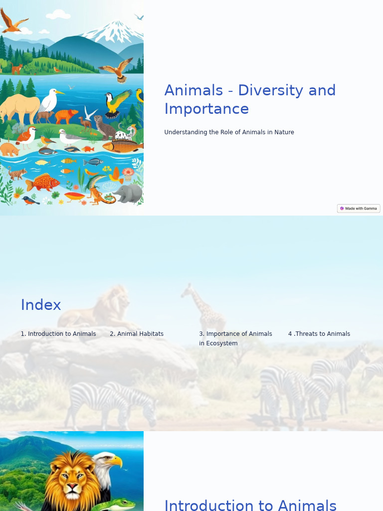 Animals Diversity and Importance | PDF