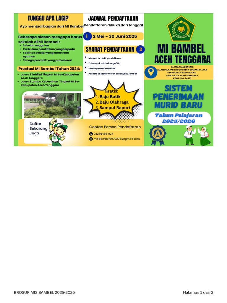 Brosur Mis Bambel 2025-2026 | PDF