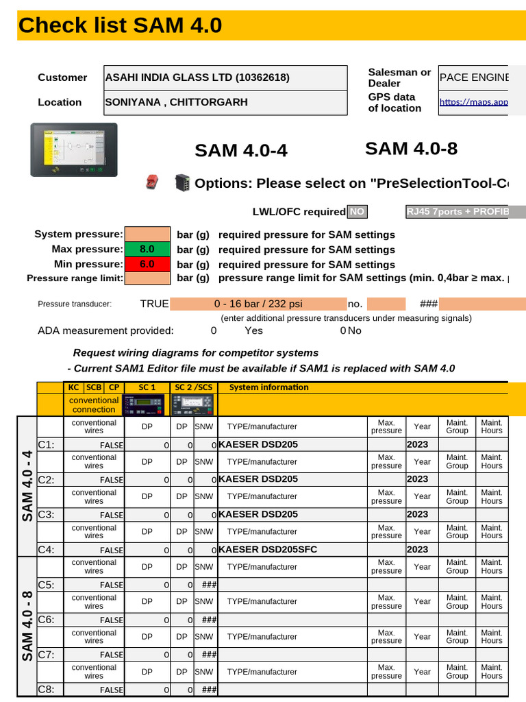 SAM 4.0 Checklist for ASAHI India Glass | PDF | Data Transmission ...
