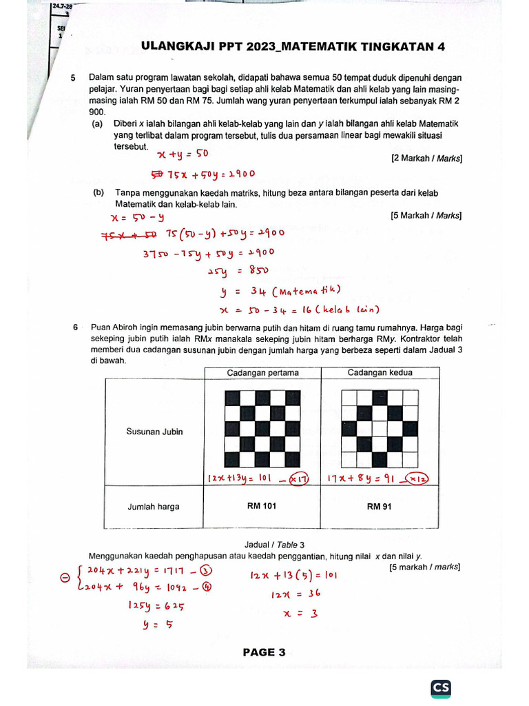 Ulangkaji PPT2023 Math T4 Set1 | PDF
