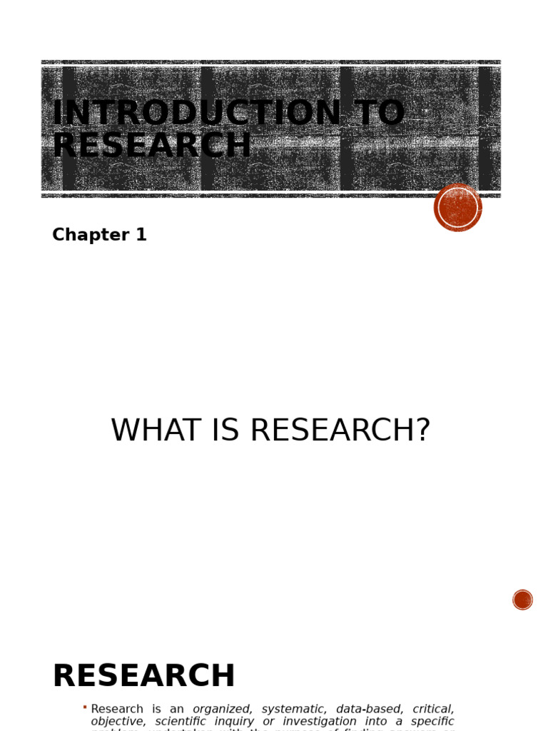 Introduction to research (Chapter 1)-4 | PDF | Knowledge | Science
