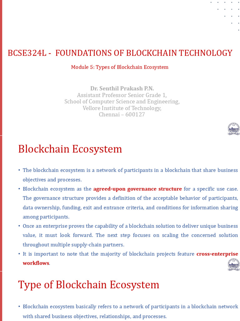 Module 5 - Blockchain Ecosystem | PDF | Governance | Business