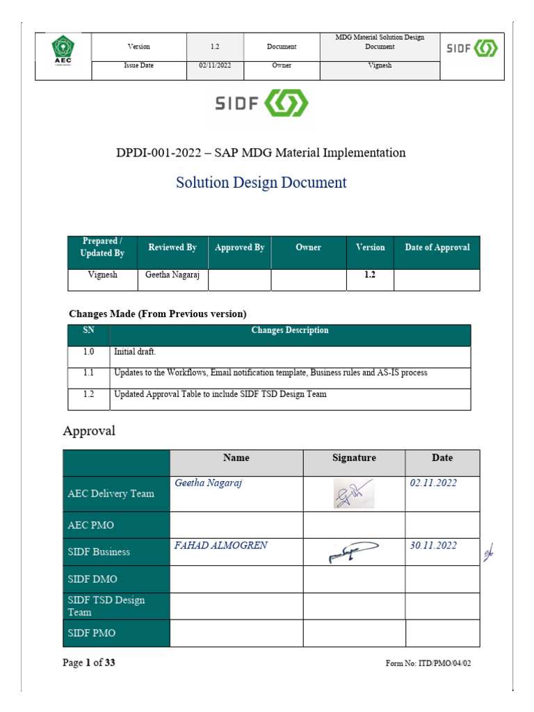 SAP MDG Material Implementation | PDF | Data Model | Business Process