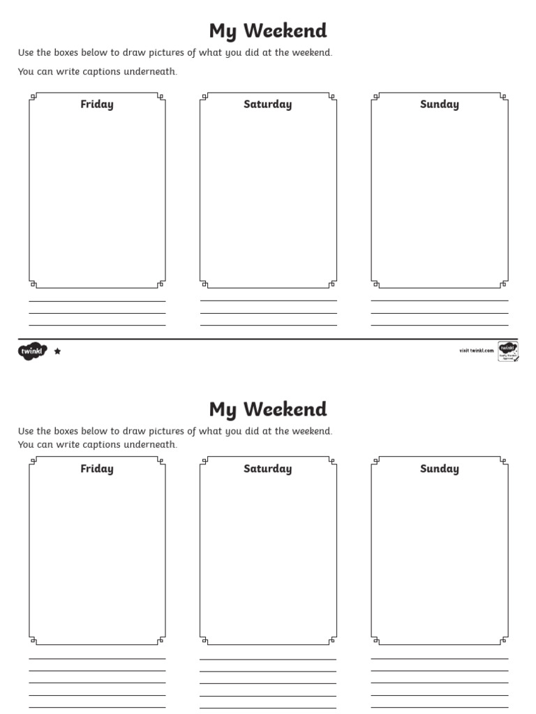 Ni L 146 New My Weekend Writing Template Ver 2 | PDF